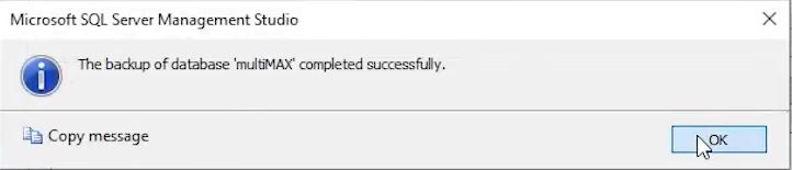 Databases Backup Through SQL Server Management Studio – AMAG Technology