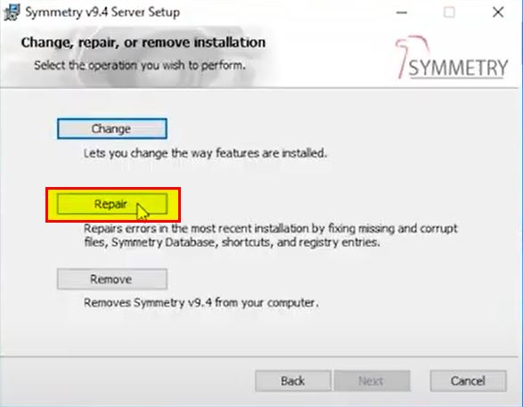 Restoring Symmetry Databases – AMAG Technology
