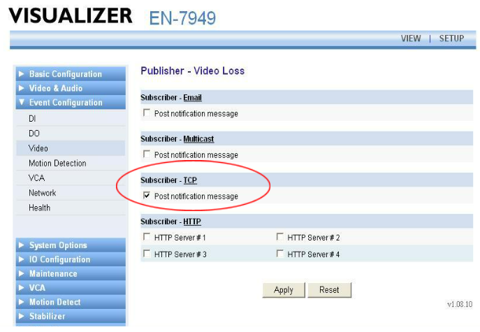 How to Enable Video Loss Alarms for EN-75XX IP Cameras / EN- 79XX ...
